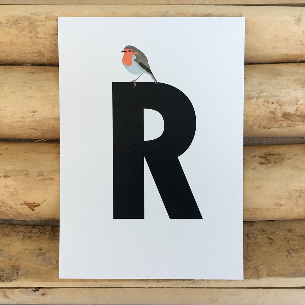 Letterkaartje D van Duif - Little green planet