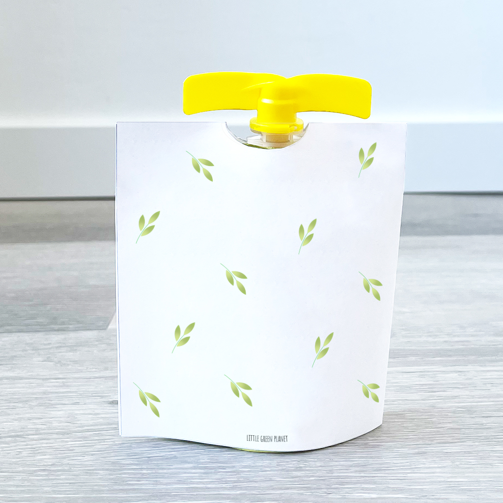 Knijpfruit wikkel jungle - Witte tijger - Printable - Little green planet