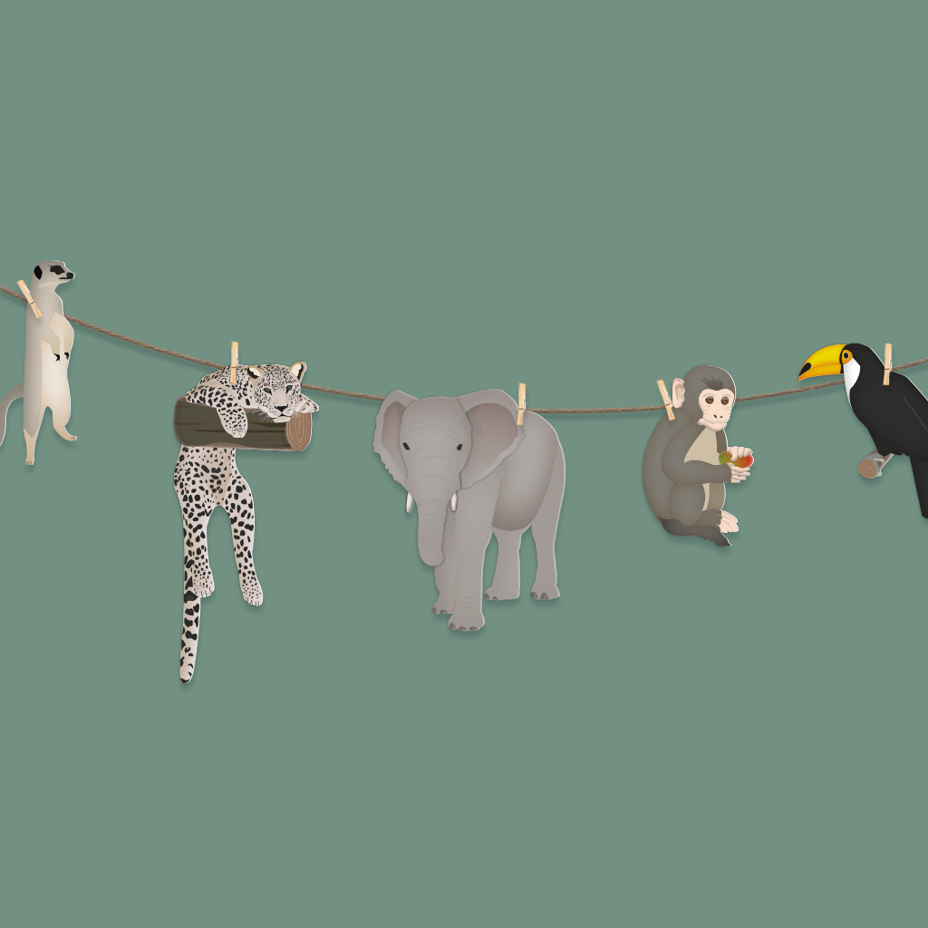 Bosdieren slinger - Herfst slinger - Printable - Little green planet