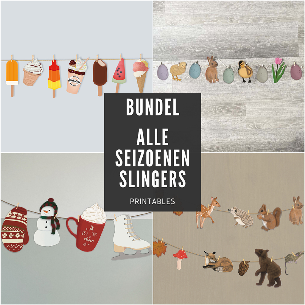 DIY jungle dieren slinger - Printable - Little green planet