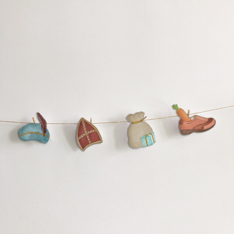 Sinterklaas slinger - Printable - Little green planet