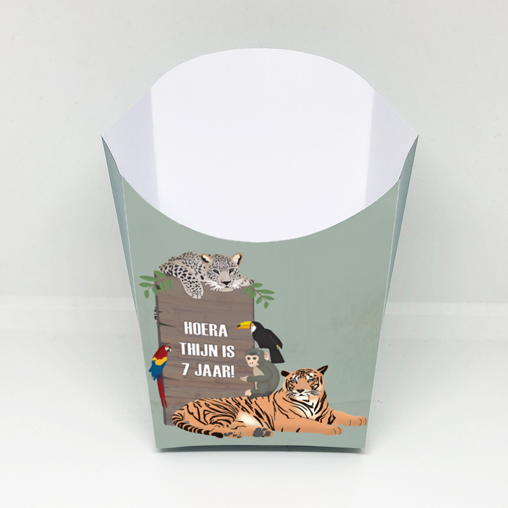 Frietzakjes / traktatie zakjes - Jungle dieren - Printable - Little ...